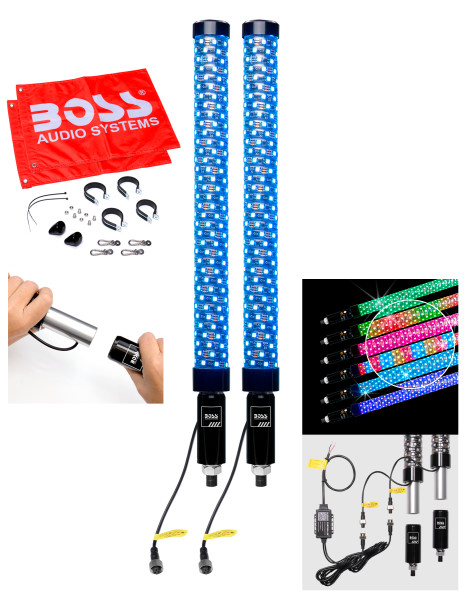 BOSS AUDIO - Bluetooth 2" Fat Led Whip 1 Pr Led Fat – Topline ...